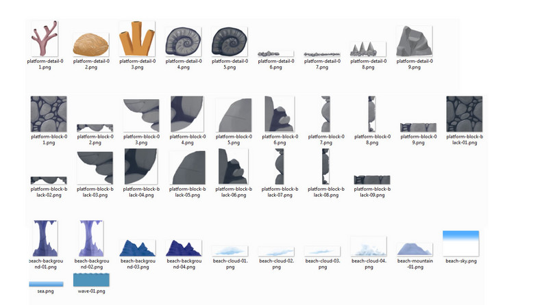 2D Beach Side-Scroller Platformer Pack by Super Brutal Assets