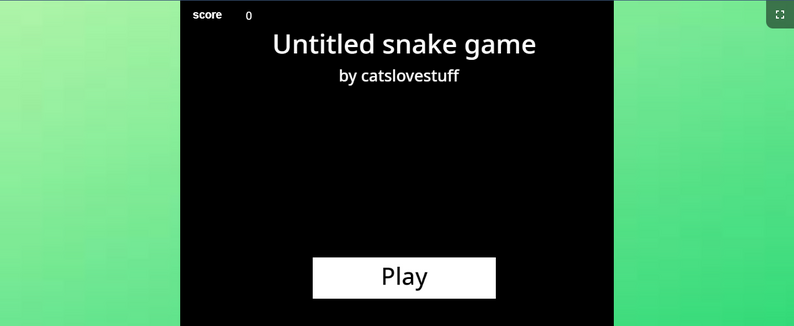 Untitled Snake Game by catslovestuff
