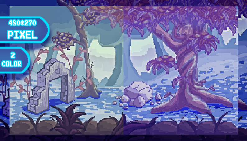 Forest Pixel BackGround by MarwaMJ