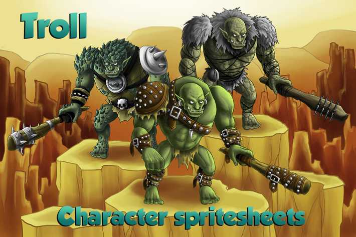 Free 2D Game Troll by Free Game Assets (GUI, Sprite, Tilesets)