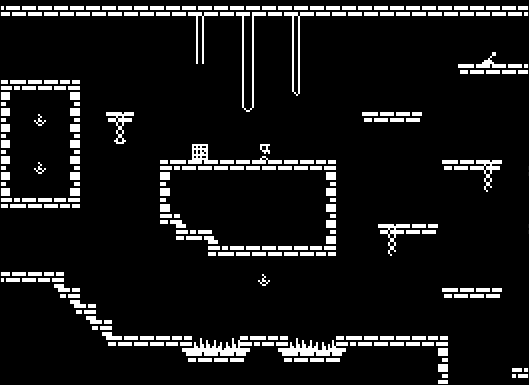 FREE Simple 1 bit dungeon tileset 8x8px by 44