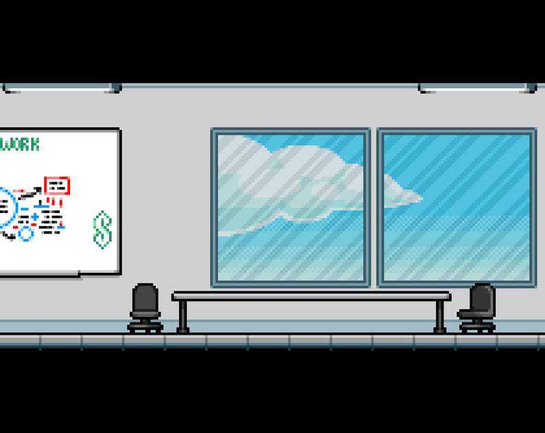 2D Sidescroller Office Tileset by rixitic