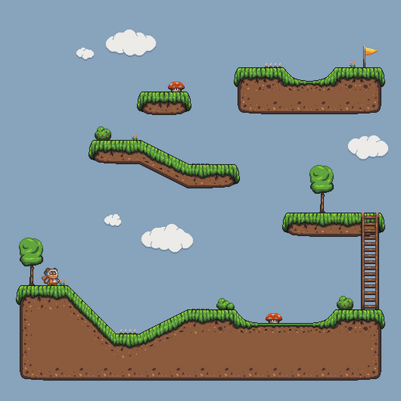 32x32px Platformer Tileset by SolaarNoble