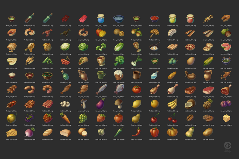 Fantasy RPG Food Icons by Leonid Deburger