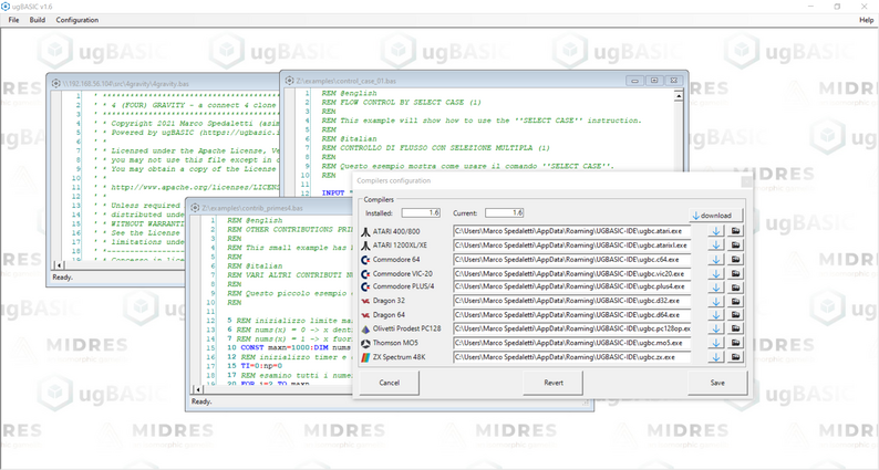 ugBASIC IDE by spotlessmind1975
