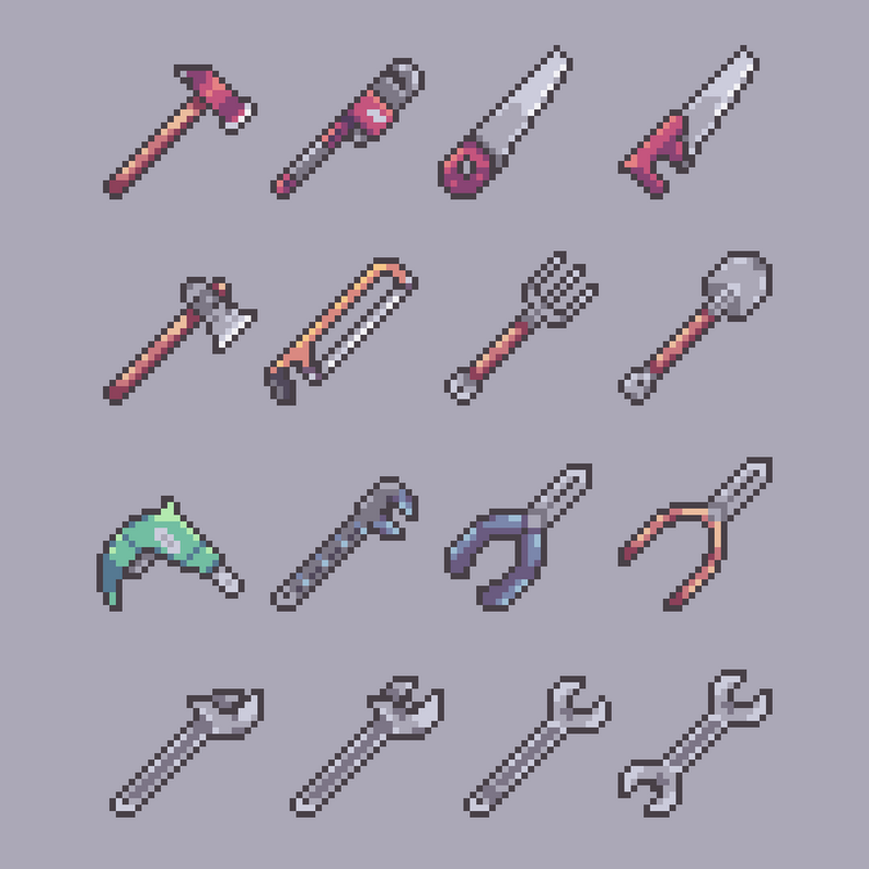 80 Post Apocalypse Icons Asset 24x24 by dugan.studio