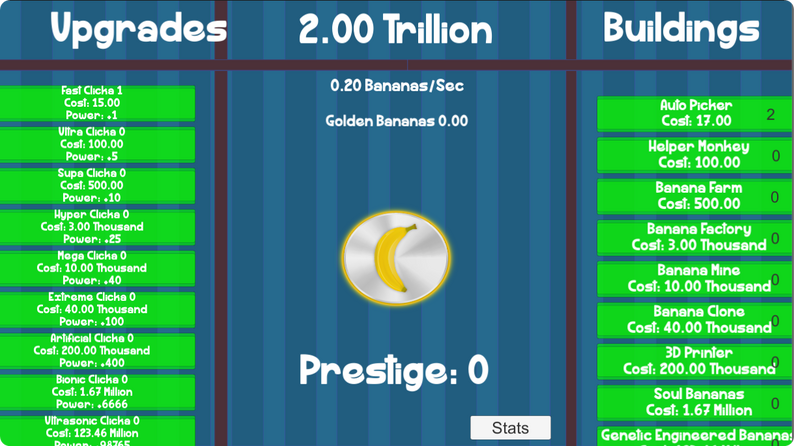 Incremental Idle Clicker Game - Banana Clicker Web Demo by ViolentCrumble