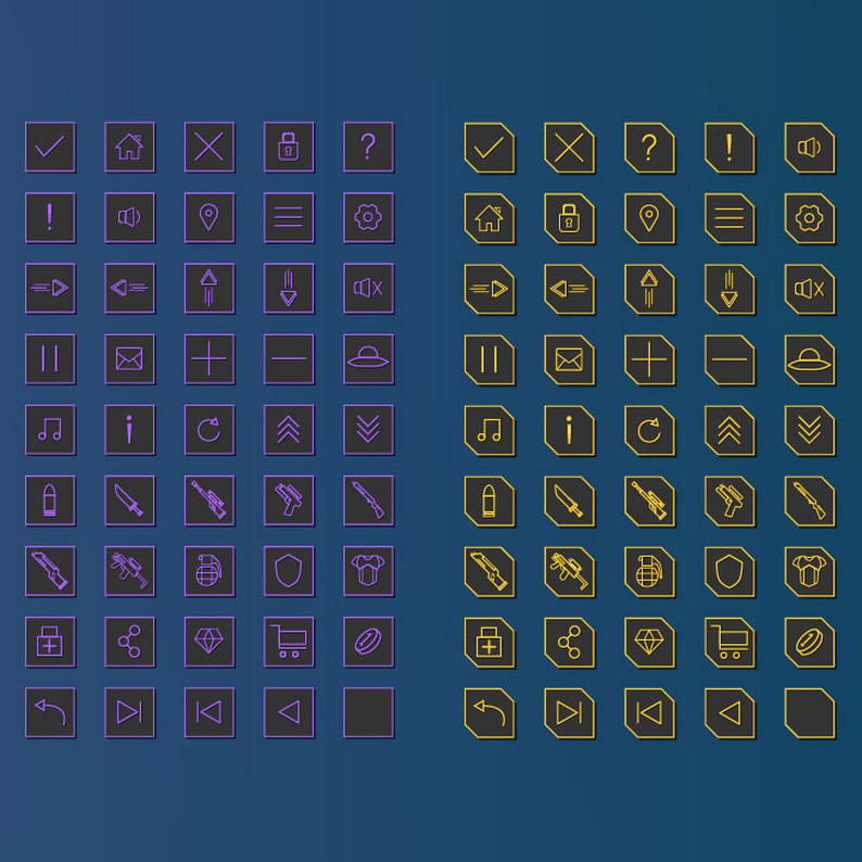 Futuristic and sci fi game ui kit by SunGraphica