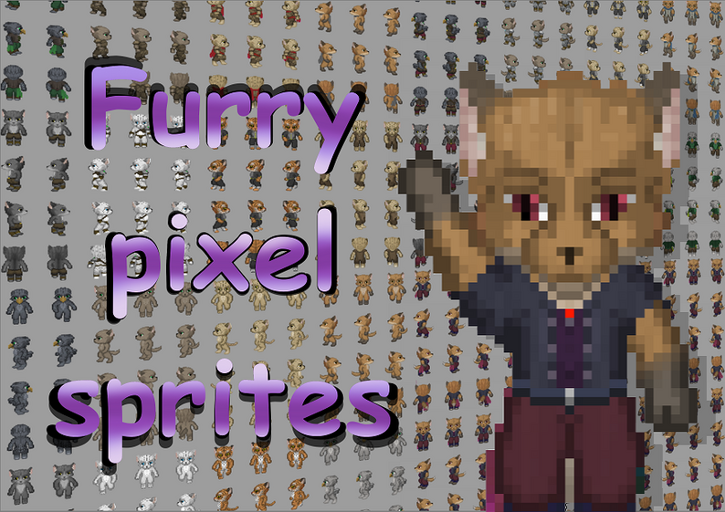 Free Pixel furry sprite demo, blaze by PAINratio