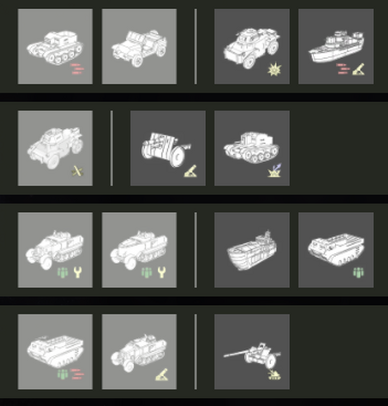 [Foxhole] Vanilla Vehicle Icons by TheWindowsUser92