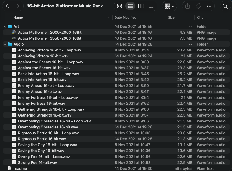 16-bit Action Platformer Music Pack 1.0.2 - 16-Bit Retro Rock: Action ...