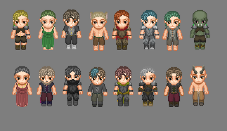 Pixel Human Sprites by Ratio (DWAI)