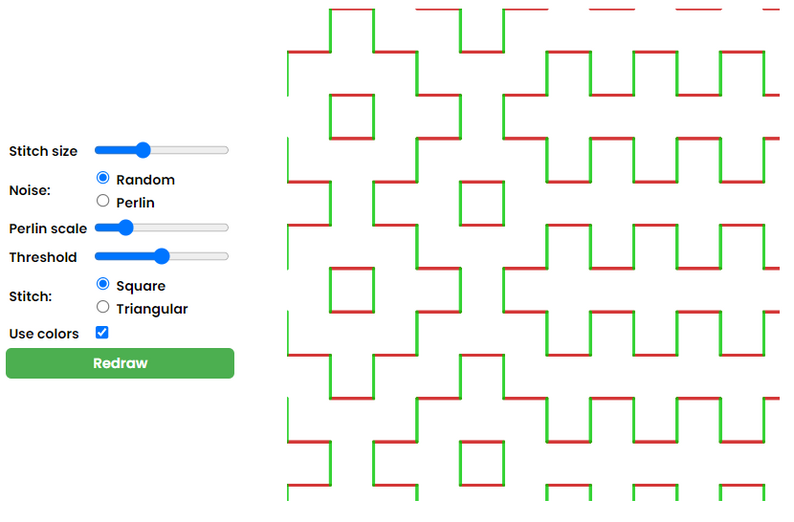 Hitomezashi Stitch Patterns Generator by Program Sam