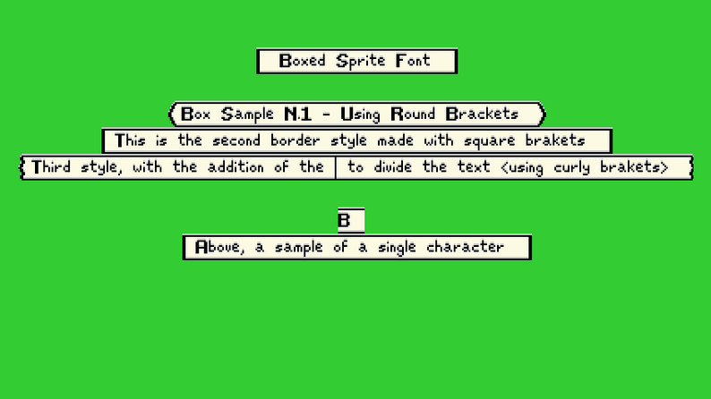 Boxed Sprite Font - Over 2700 colours combinations (+ Construct 2 & 3 kerning settings) by Biim ...