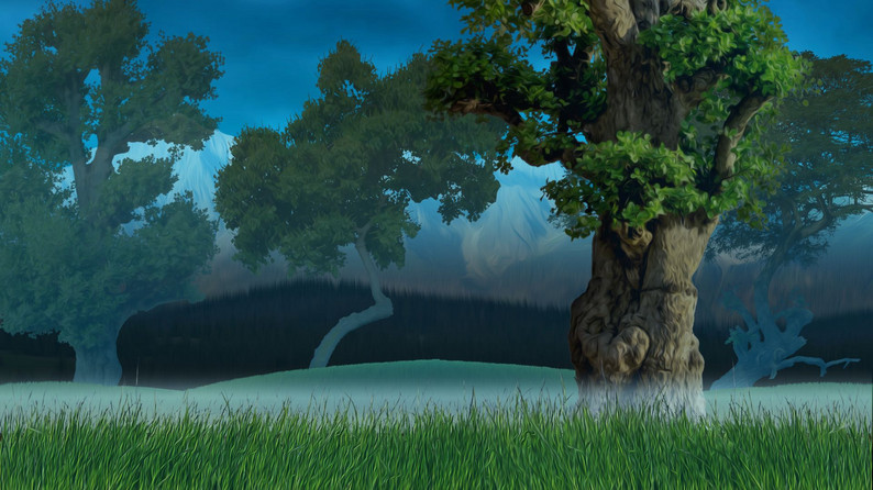 Nature Side Scrolling Parallax Game Background - Night Grassland Art ...