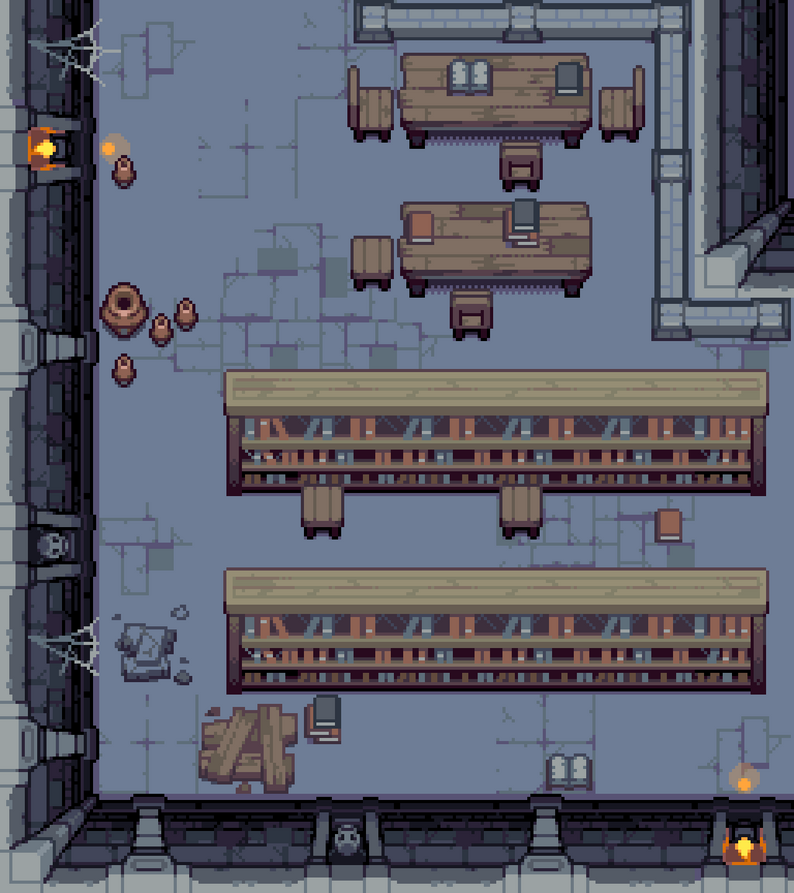 Library / Prison Dungeon Tileset by Aaroneye
