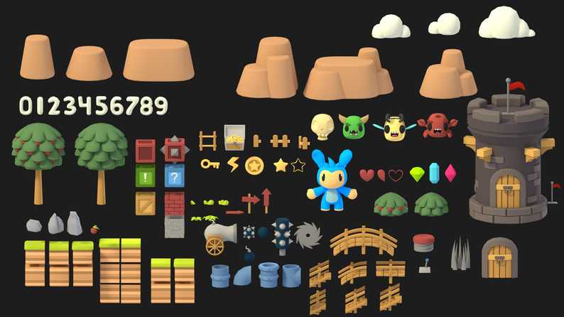 Ultimate Platformer Pack (100+ Models) by Quaternius