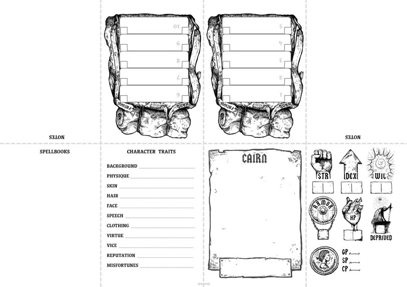 Cairn Charsheets by Oskar Świda