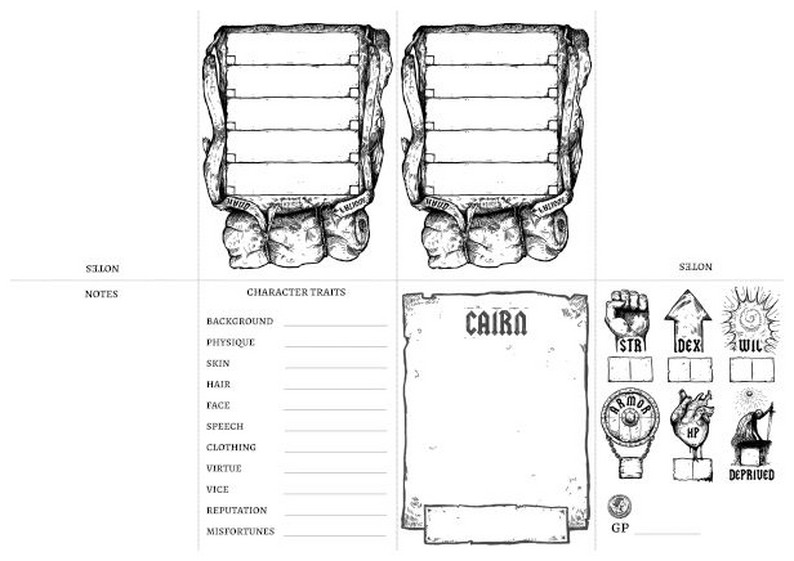 Cairn Charsheets by Oskar Świda