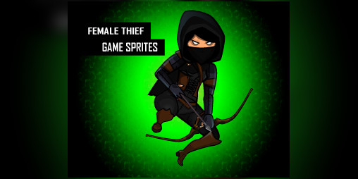 Female Thief 2D Game Character Sprite by overcrafted