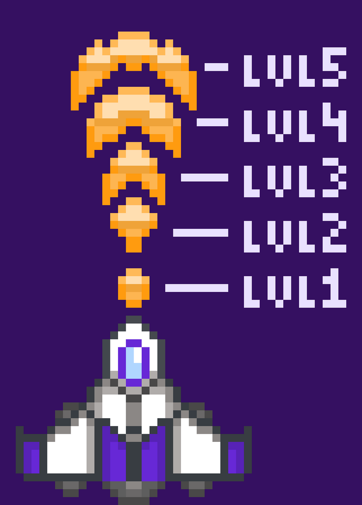 Pixel Nebula Player SpaceShip by PixelCarvel