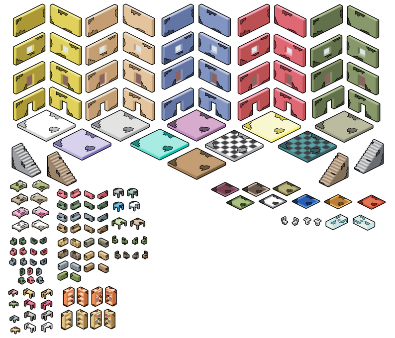 Isometric Interiors Pack - Outlined by Buggy Studio