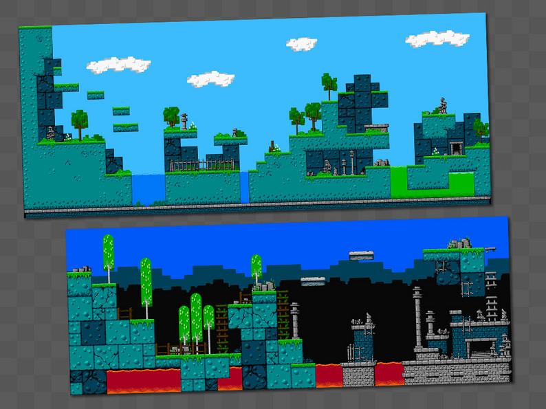 8-Bit Platformer Tileset by Rumblecade