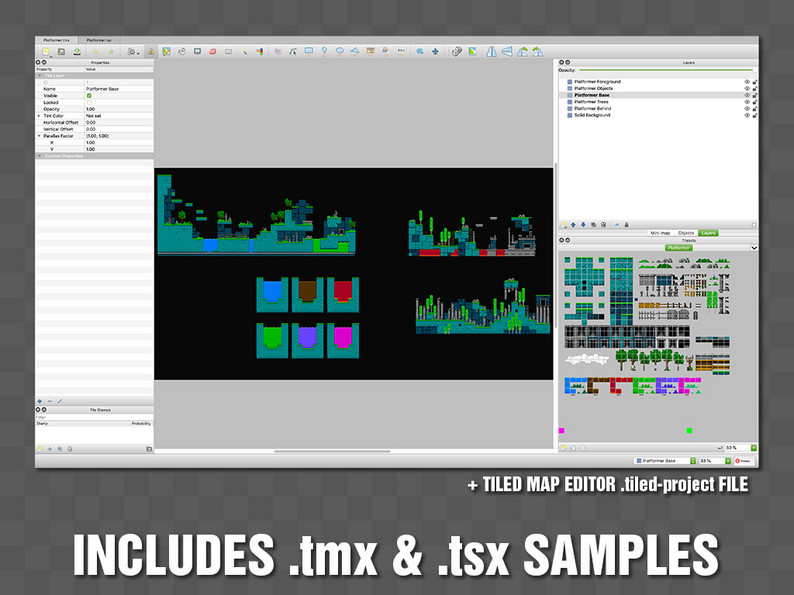 8-Bit Platformer Tileset by Rumblecade