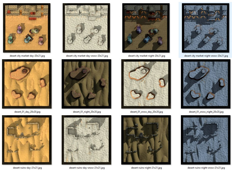 Battle Maps: Desert for PF2E & other TTRPGs by BasiliskOnline