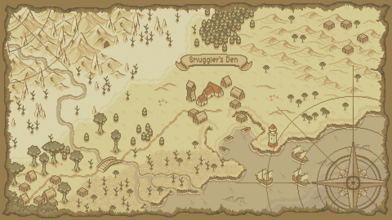Fantasy Paper Map - Pixelart Asset Pack by aamatniekss