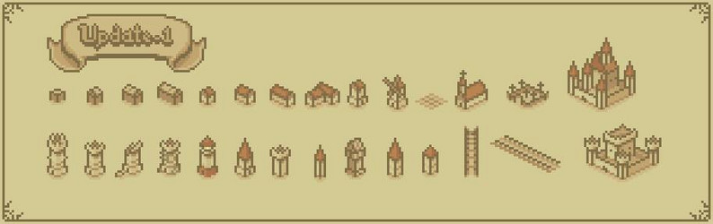 Fantasy Paper Map - Pixelart Asset Pack by aamatniekss