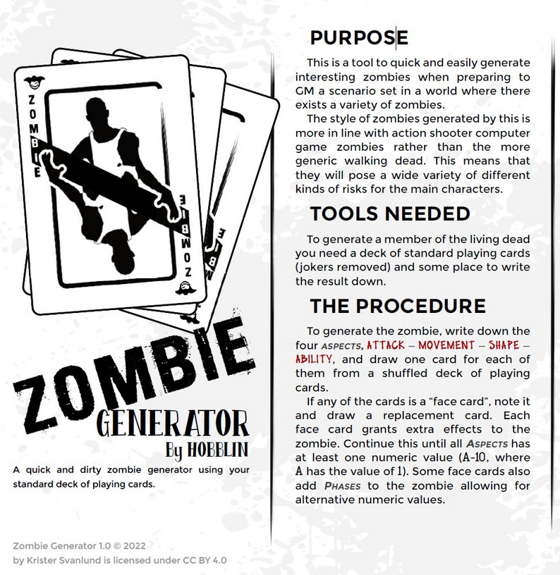 Zombie Generator by Hobblin