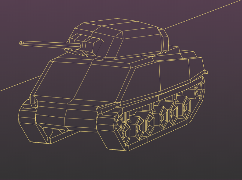 Low-Poly WW2 Tank 3D Model by Coynese
