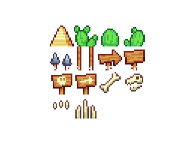 4 Sand Tilesets and desert decor by Weenter