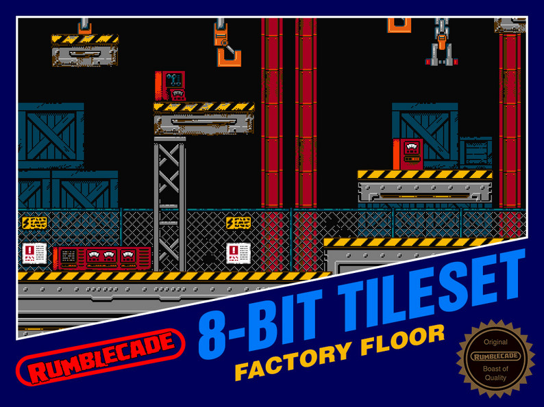 8-bit Factory Floor Tileset by Rumblecade
