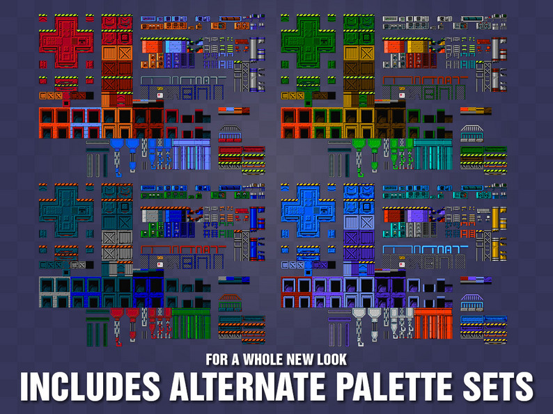 8-bit Factory Floor Tileset by Rumblecade