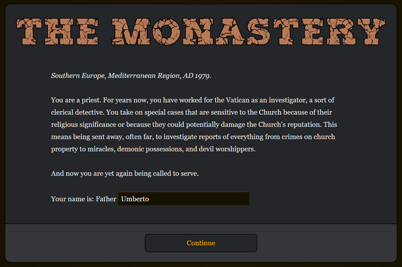 The Monastery v0.2 demo by Alcahest