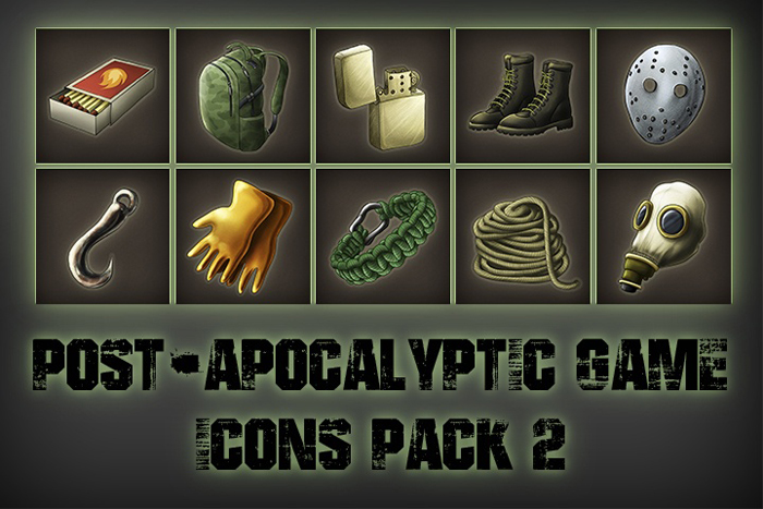 Free Post-apocalypse Game icons 2 by Free Game Assets (GUI, Sprite ...