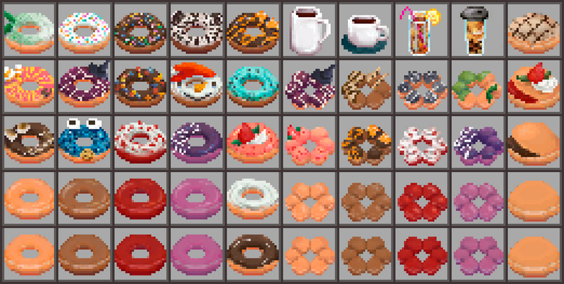 Donut's Sweets- 150 Pixel Art Assets by Neuqui