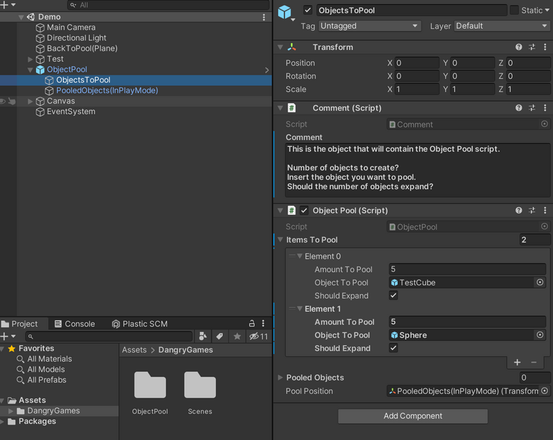 Unity Simple Object Pooling Tool by DangryGames