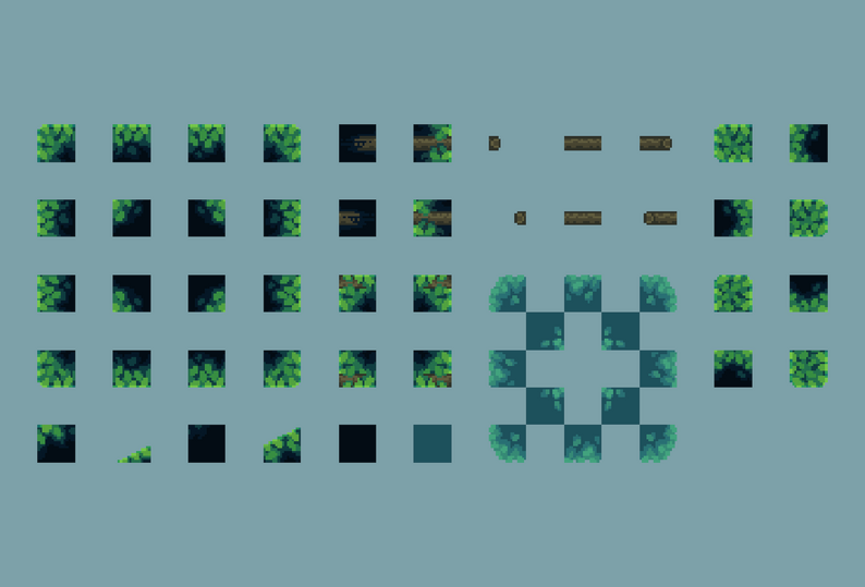 Fantasy Forest 2D Tileset Pixel Art by SerOleg