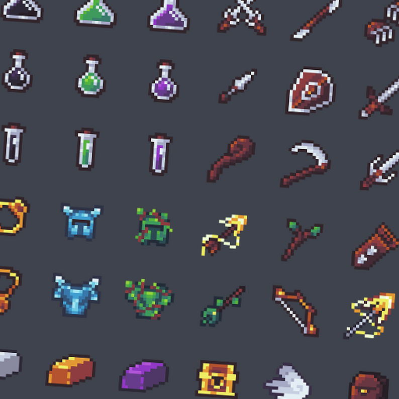 16x16 RPG Icons Starter Pack by Yumeji