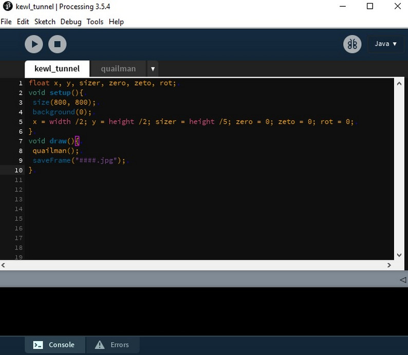 Processing 3.5.4 SD High-Contrast Theme by Glitch Labs