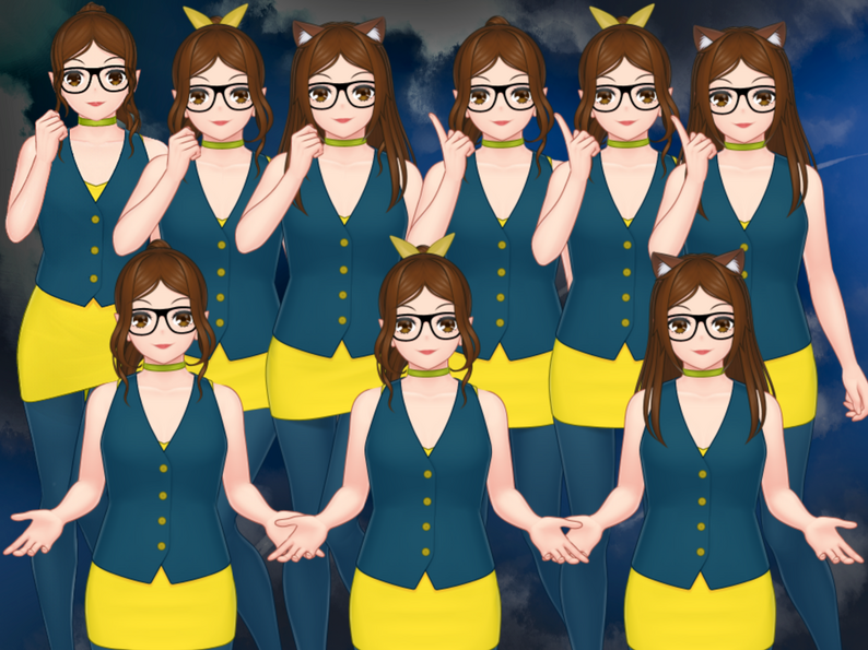 Old Version - Blanche - Visual Novel Sprite by Psykhae