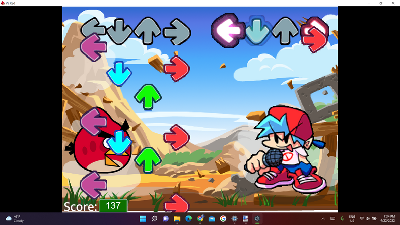 FNF vs RED from ANGRY BIRDS by Alexander