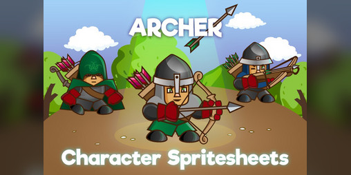 2D Archer Character Sprites by Free Game Assets (GUI, Sprite, Tilesets)