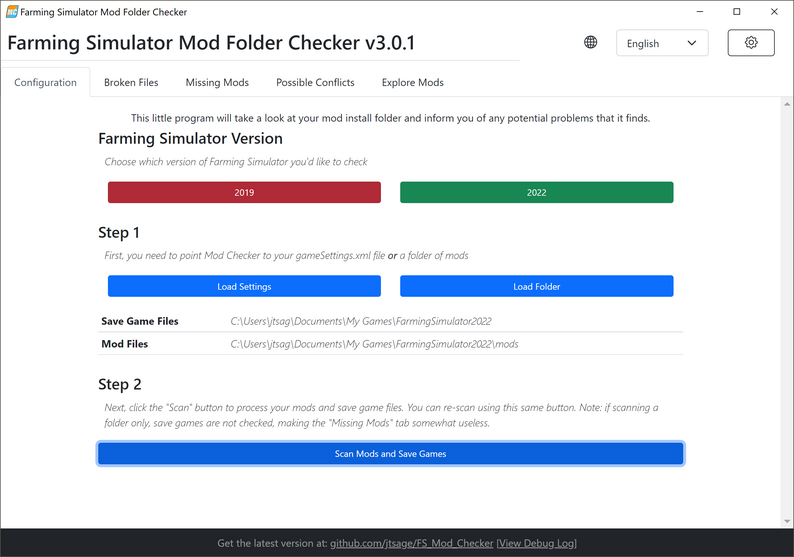 Farming Simulator 19 / 22 Mod Checker by JTSModding