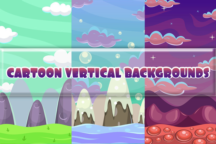 Cartoon Vertical Game 2D Backgrounds by Free Game Assets (GUI, Sprite ...