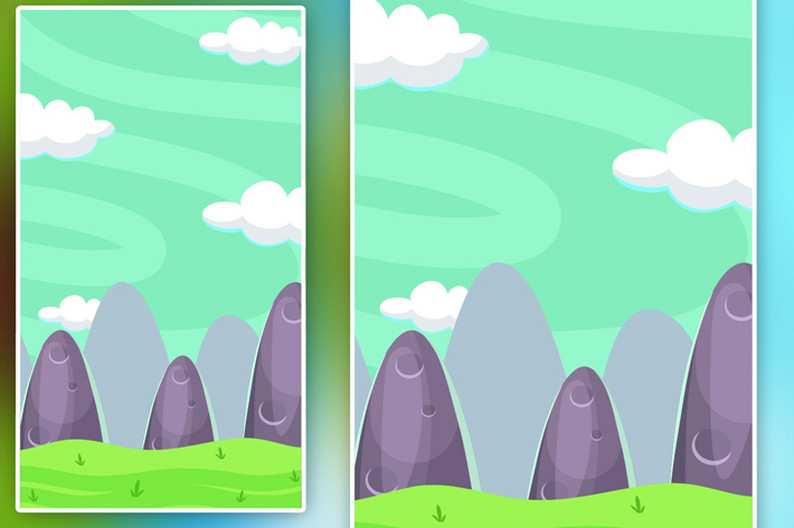Cartoon Vertical Game 2D Backgrounds by Free Game Assets (GUI, Sprite ...