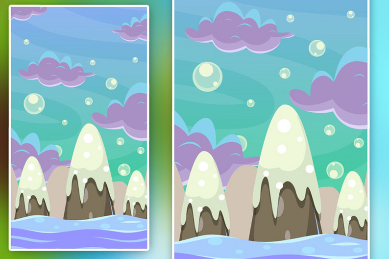 Cartoon Vertical Game 2D Backgrounds by Free Game Assets (GUI, Sprite ...